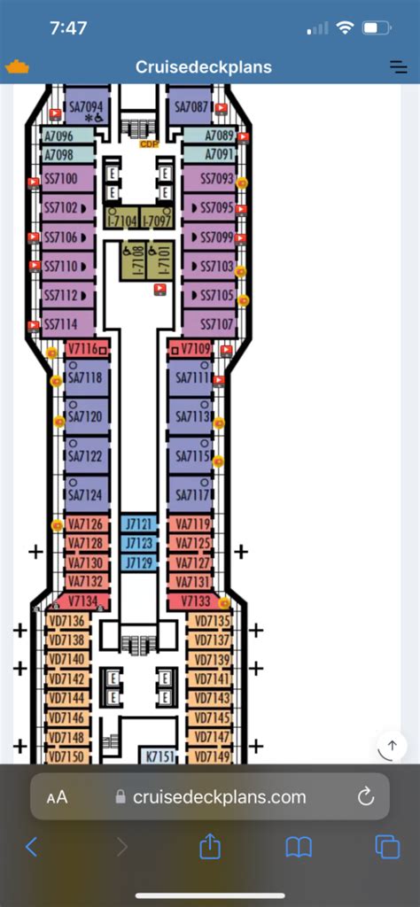 Koningsdam Deck 6 Bump Out Cabins V 6128 6130 6143 6145 Holland