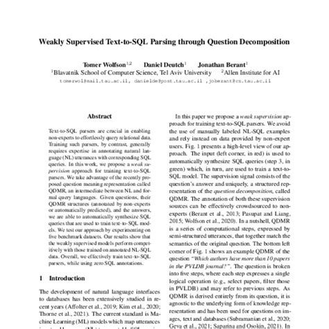 Weakly Supervised Text To Sql Parsing Through Question Decomposition Acl Anthology