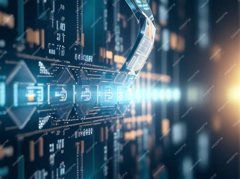 Premium Ai Image Blockchain Concept Big Data Binary Code And Future