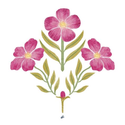 Prairie Rose Flowers Wall Art