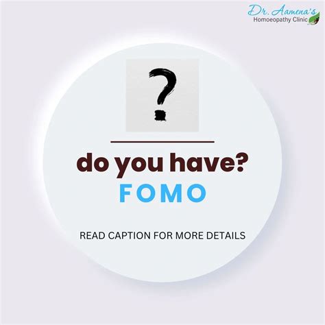 Are You Scared Of Missing Out Draamena Soni Posted On The Topic