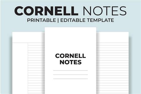 Notes Cornell Vecteur Premium