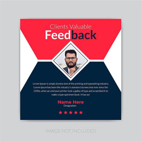 Premium Vector Simple Client Feedback Layout