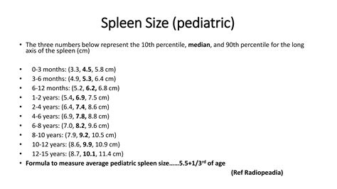 Spleen Size Chartpptx