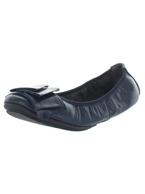 Me Too Womens Lilyana Leather Casual Slip On Ballet Flats Shoes