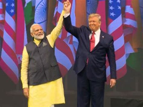 Howdy Modi Event In Houston Trump And Indian Pm Modi Celebrate U S