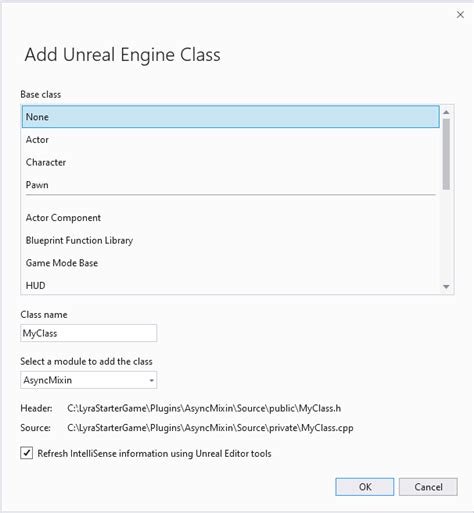 Add Unreal Engine Classes Modules And Plugins In Visual Studio Microsoft Learn