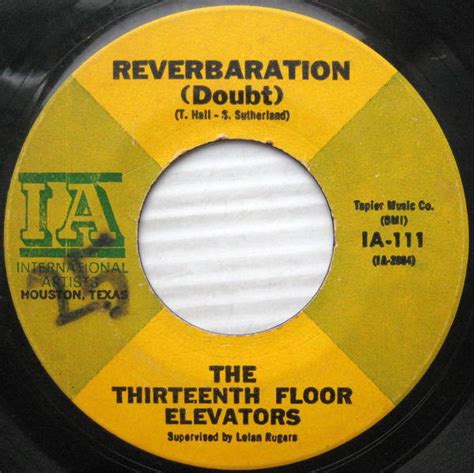 The Thirteenth Floor Elevators Reverbaration Doubt 1966 Vinyl