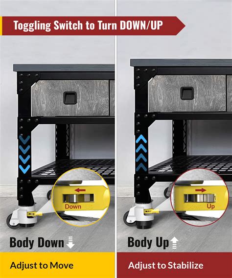 Leveling Casters Retractable Casters