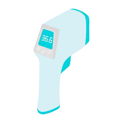 Termometr Na Podczerwień Ciała Na Białym Tle Om Białe Tło Ilustracja