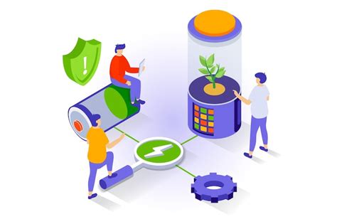 Premium Vector Eco Lifestyle Concept In 3d Isometric Design People