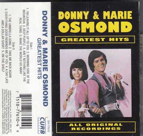 Donny And Marie Osmond Greatest Hits Releases Discogs