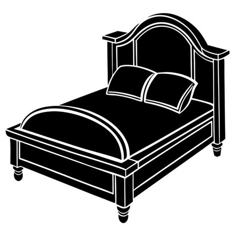 Minimalist Bed Logo Design Icon Vector Bed Icon Template Black Color