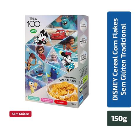 Disney Cereal Corn Flakes Tradicional Sem Glúten 150g Shopee Brasil