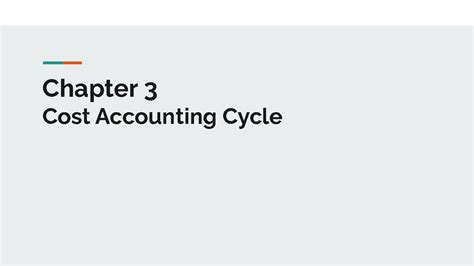 Solution Chapter 3 Cost Accounting Cycle Notes Studypool
