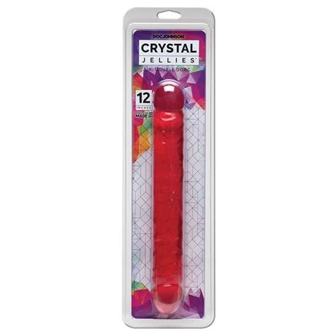 Crystal Jellies 12 Inch Jr Double Dong Pink Passion Place