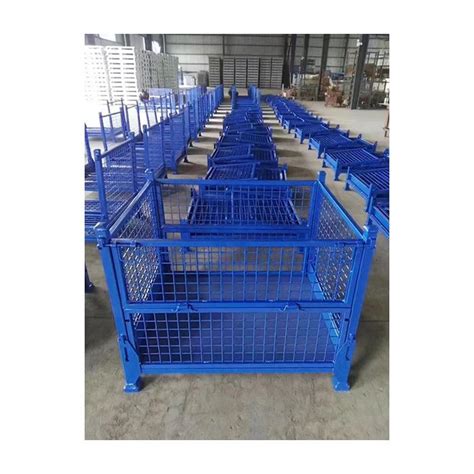Buy Torino Heavy Duty Stackable Pallet Container Box Metal Steel Folding Warehouse Storage Wire