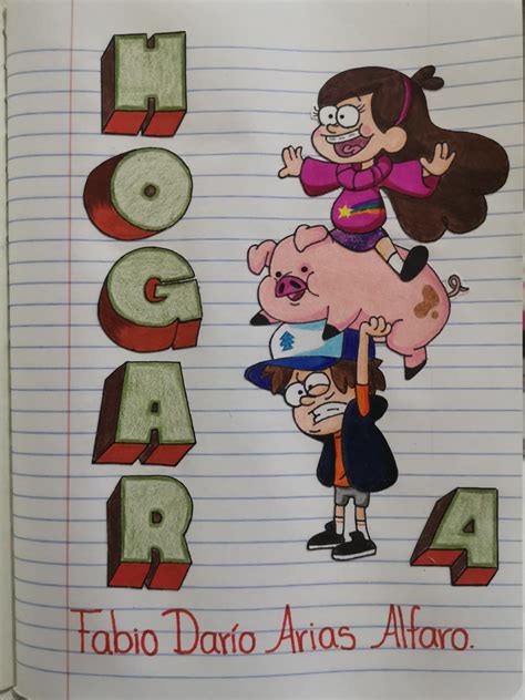 Portada Cuaderno Gravity Falls 🐷 Dibujos De Animales Sencillos