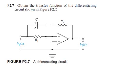 Solved P27 Obtain The Transfer Function Of The