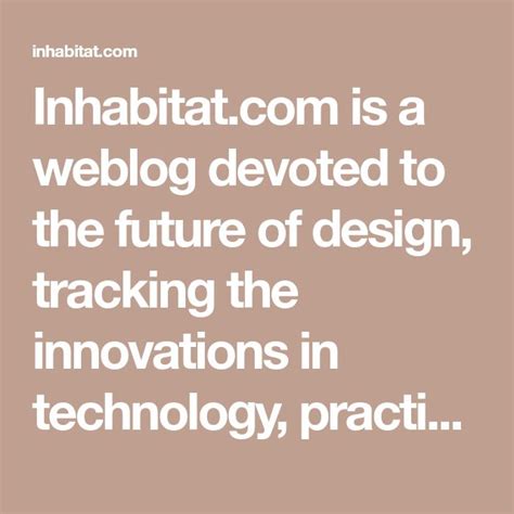 Green Design And Lifestyle Site Inhabitat®