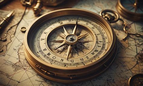 A Compass Is Shown In The Image With The Needle Pointing To The Right Stock Illustration