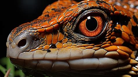Premium Ai Image Closeup Photo Of A Monitor Lizard Looking In Their