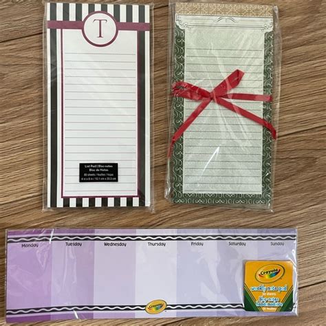 Crayola Office Nwt Michaels Notepads With Magnetic Strip On Back