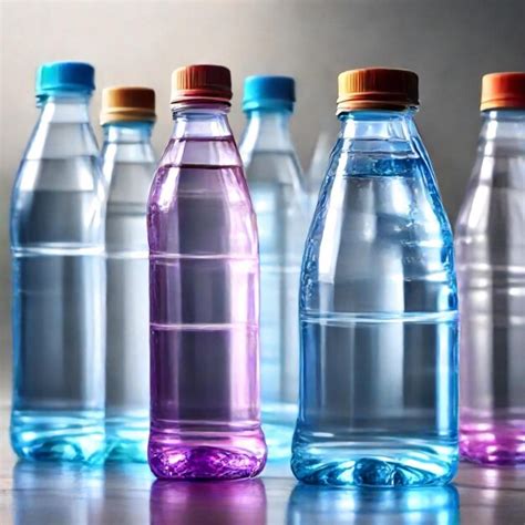 A Row Of Bottles With Different Colored Liquid In Them Premium Ai