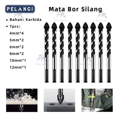 Jual Mata Bor Beton Keramik Kaca Set Komplit 12 Pcs Mata Bor