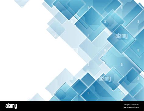 Blue Tech Squares Abstract Geometric Background Vector Design Stock Blue Tech Squares Abstract Geometric Background Vector Design Stock