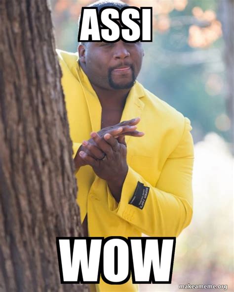 Assi Wow Anthony Adams In Yellow Suit Rubbing Hands Meme Generator