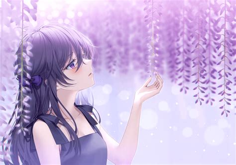 Lavender Anime Wallpapers Top Free Lavender Anime Backgrounds Wallpaperaccess