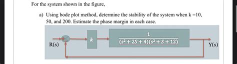 solved for the system shown in the figure a ﻿using bode