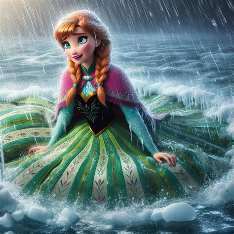 Anna Caught In Melting Ice Flood By Chryslerfire On Deviantart