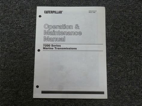 Cat Caterpillar 7271 7231 Marine Transmissions Operator Maintenance