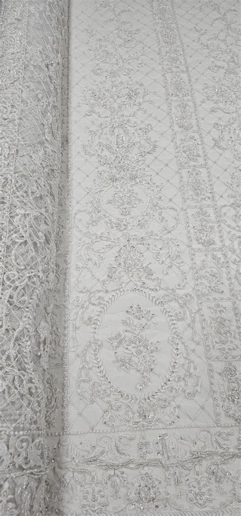 Tule Bordado Pedraria Off White Premium 551a Sótecidos Todo Site Em 12x Sem Juros