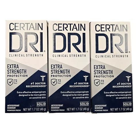 Certain Dri Solid Antiperspirant Extra Strength 17 Oz 3 Pack