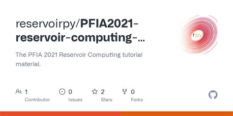 GitHub Reservoirpy PFIA Reservoir Computing Tutorial The PFIA Reservoir Computing