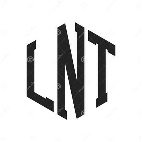 Lnt Logo Design Initial Letter Lnt Monogram Logo Using Hexagon Shape Stock Illustration