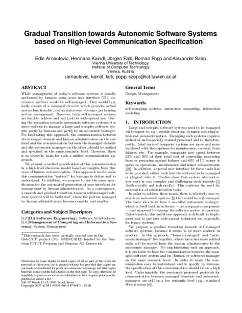Pdf Gradual Transition Towards Autonomic Software Systems Based On