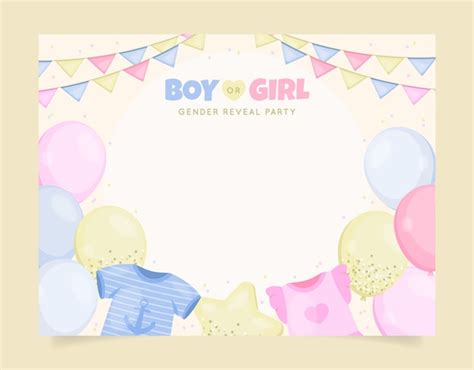 Free Vector Flat Landing Page Template For Gender Reveal Party