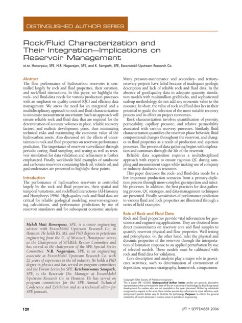 Rock And Fluid Characterization Das103358 Pdf Petroleum Reservoir