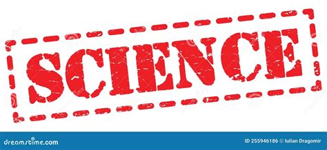 Science Text Written On Red Stamp Sign Stock Illustration