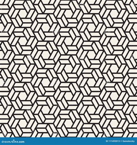 Vector Seamless Stripes Pattern Modern Stylish Texture With Monochrome Trellis Repeating