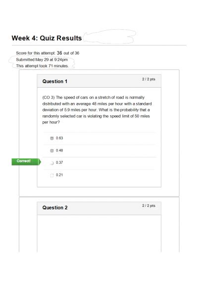 Math 221 Week 4 Quiz Course Notes For Students