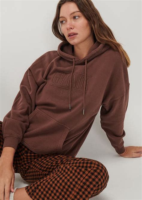 Hailey Hoodie In Mudd Ghanda Clothing