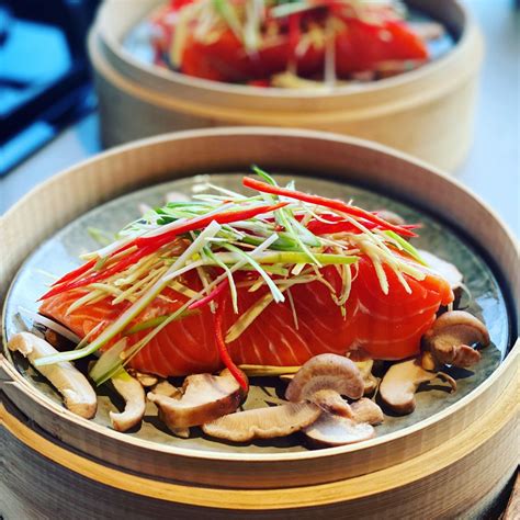 Steamed Salmon With Ginger And Shiitake — Ems Food For Friends