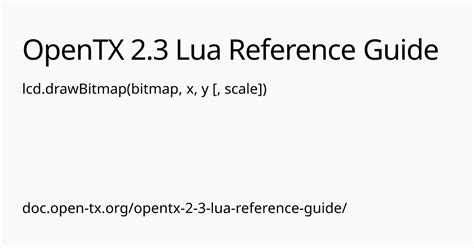 lcd drawbitmap bitmap x y [ scale] opentx 2 3 lua reference guide
