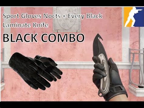 Sport Gloves Nocts All Black Laminate Knife Black Combo Cs2