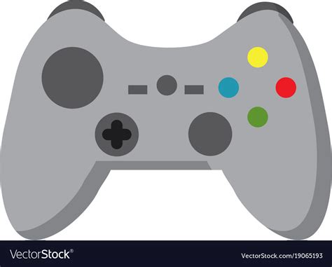 Video Game Console Joystick Control Buttons Vector Image